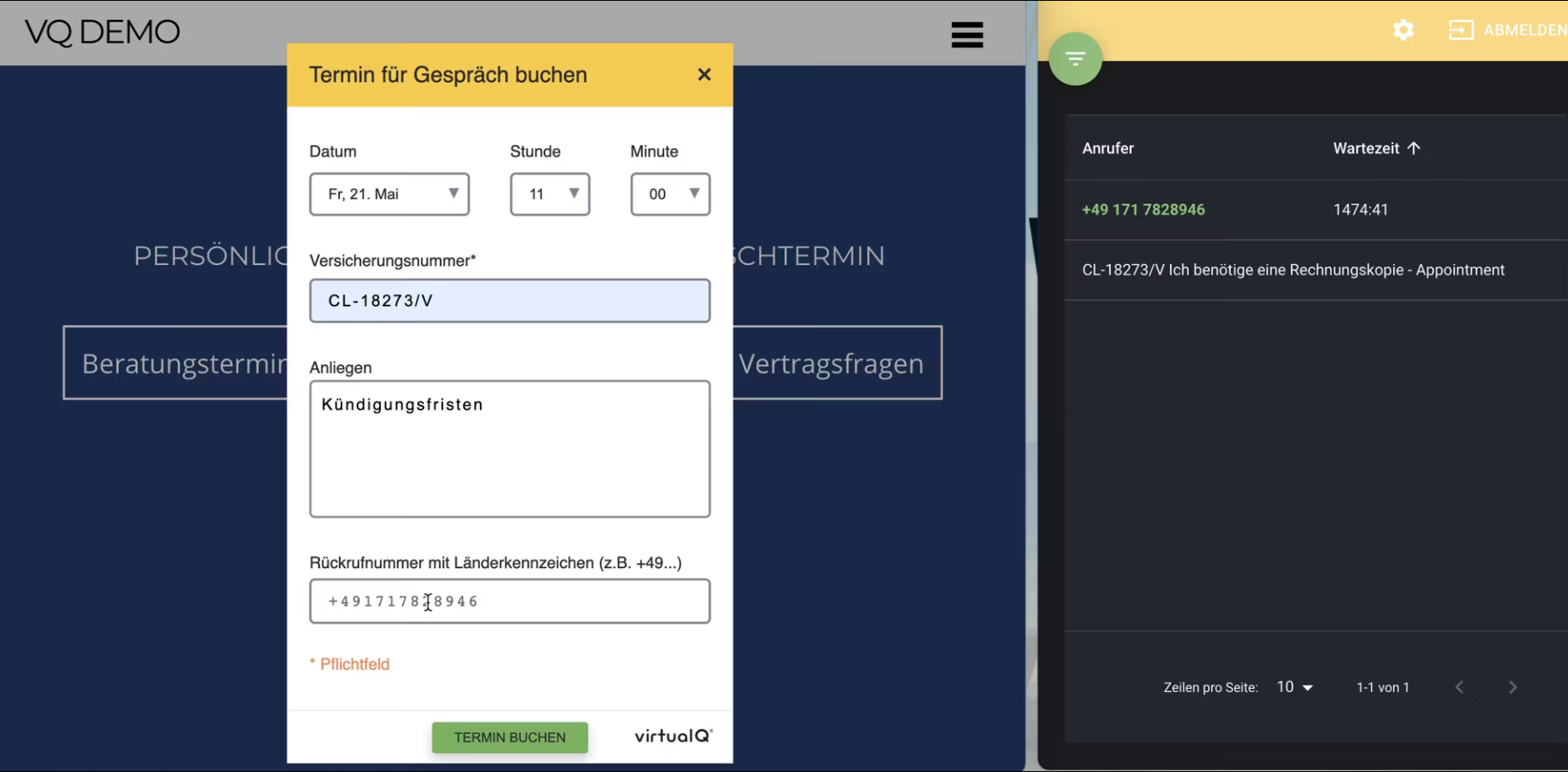 Insight: Erweitertes Web-Widget - virtualq.io